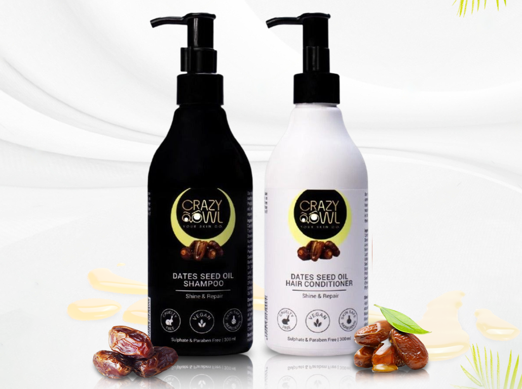 Buy Date Seed Oil Shampoo and Conditioner Pack – Crazy Owl - Your Skin Co.